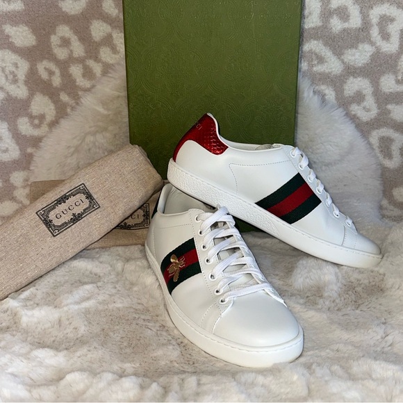Gucci | Shoes | Gucci Ace Bee Embroidered Sneakers 365 Nwt | Poshmark
